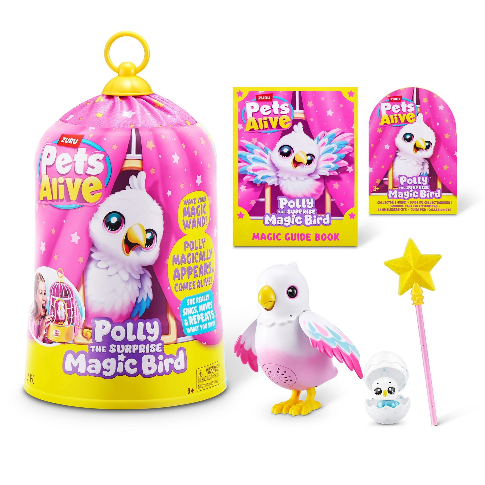 Pets Alive Polly the Magic Bird Electronic Girls Robotic Toy ...