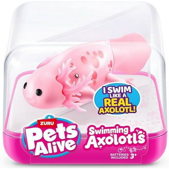 Pets Alive Swimming Axolotl's PINK Robotic Pet Figure - Walmart.com