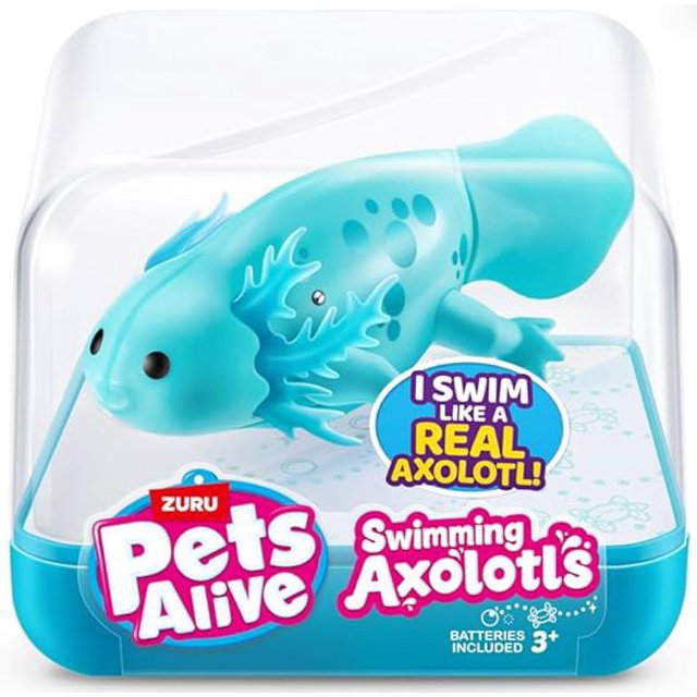 Pets Alive Swimming Axolotl's TEAL Robotic Pet Figure - Walmart.com