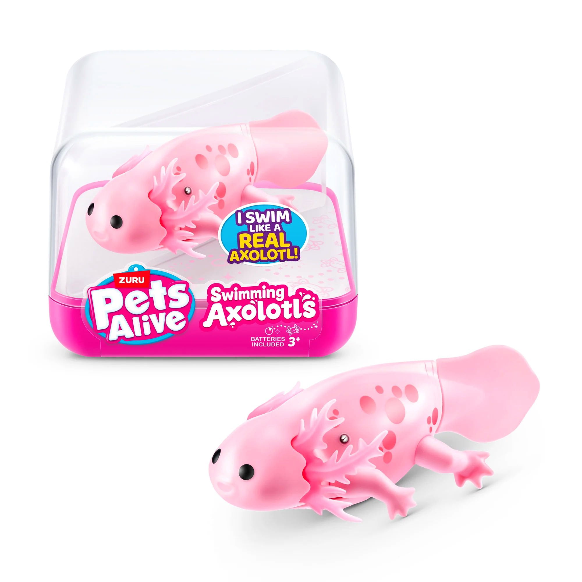 Pets Alive Swimming Axolotls Pink - Walmart.com