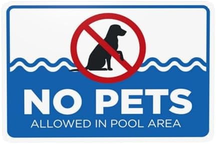 No Pets Allowed in Pool Area In Pools Area Landsscape Warning Sign ...