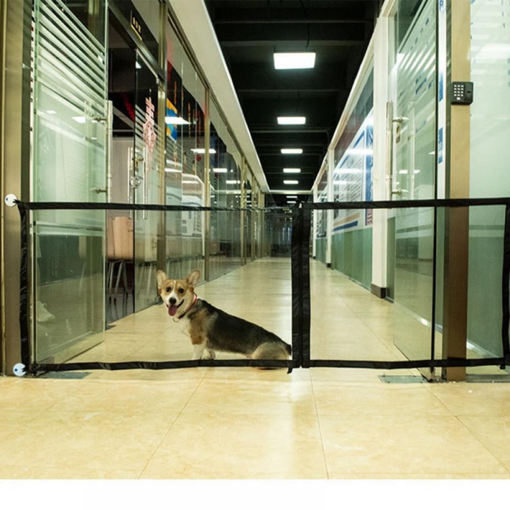 Pets Dog Cat Baby Safety Gate Mesh Fence Portable Guard Zipper Net Home ...