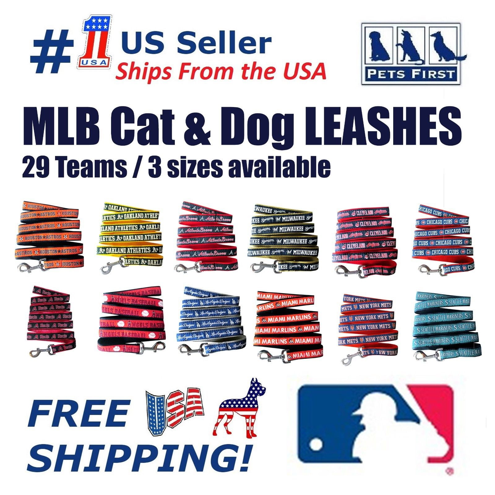 Pets First MLB New York Mets Cats and Dogs Durable Pet Leash, Small ...