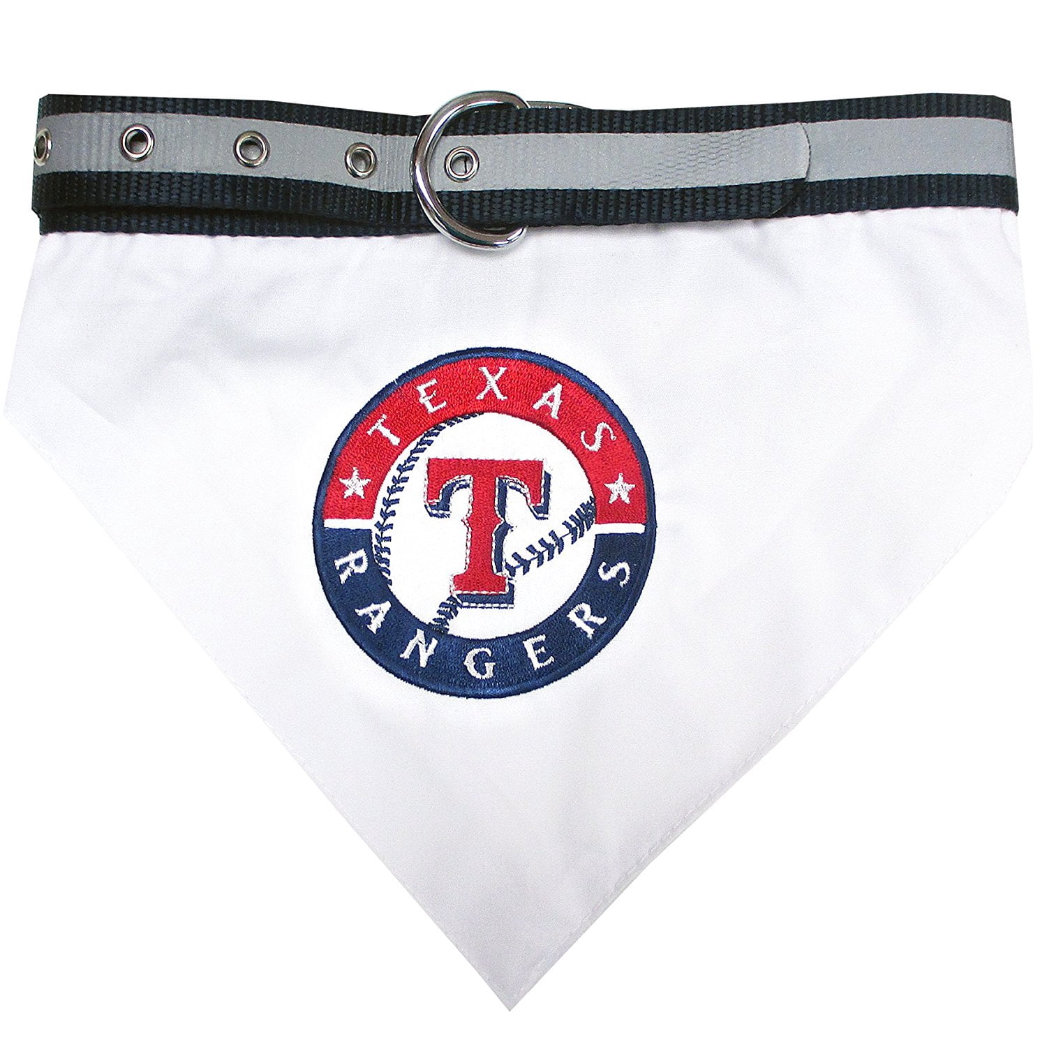 Pets First MLB Texas Rangers Dog Collar Bandana - Large, Adjustable ...