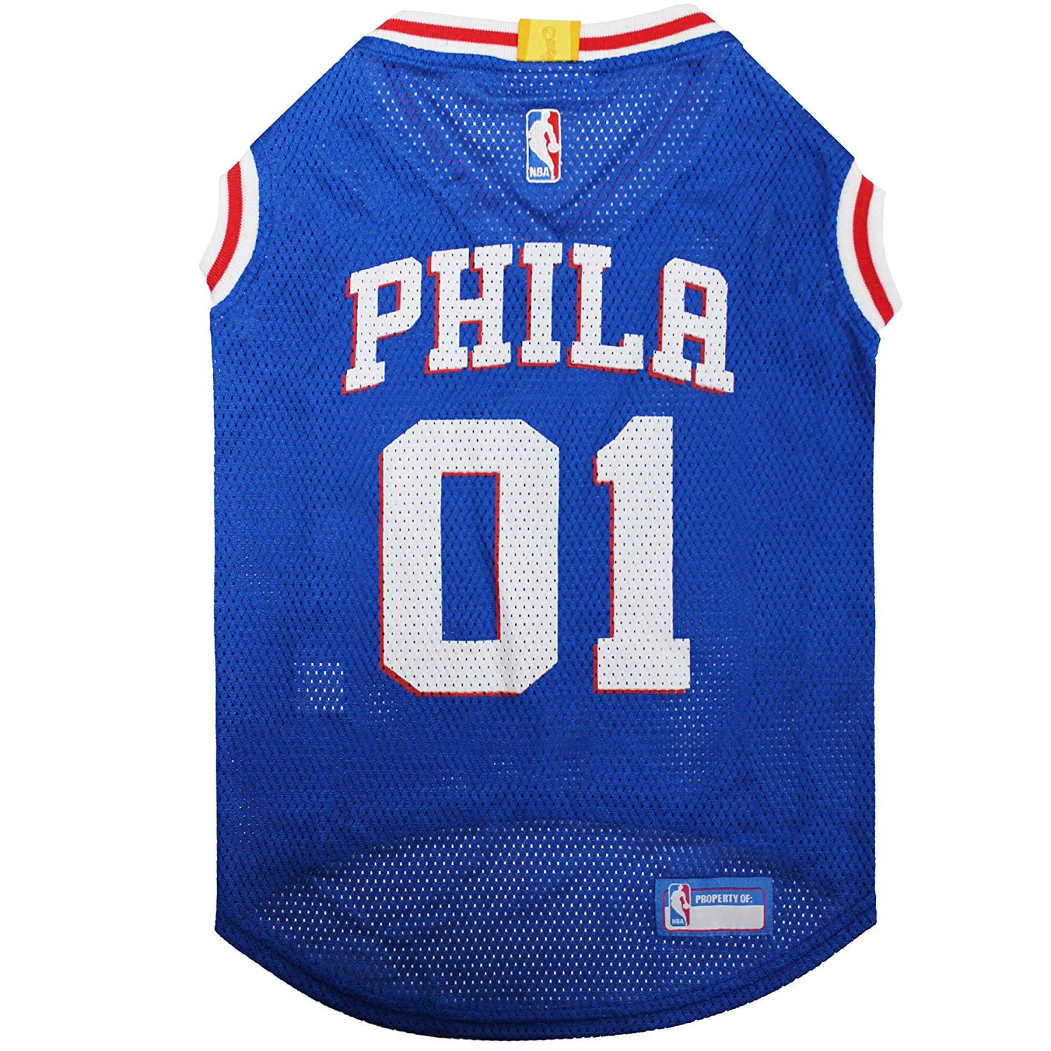 Pets First NBA Philadelphia 76ers Dog Pet Jersey - Licensed Mesh, 21 ...