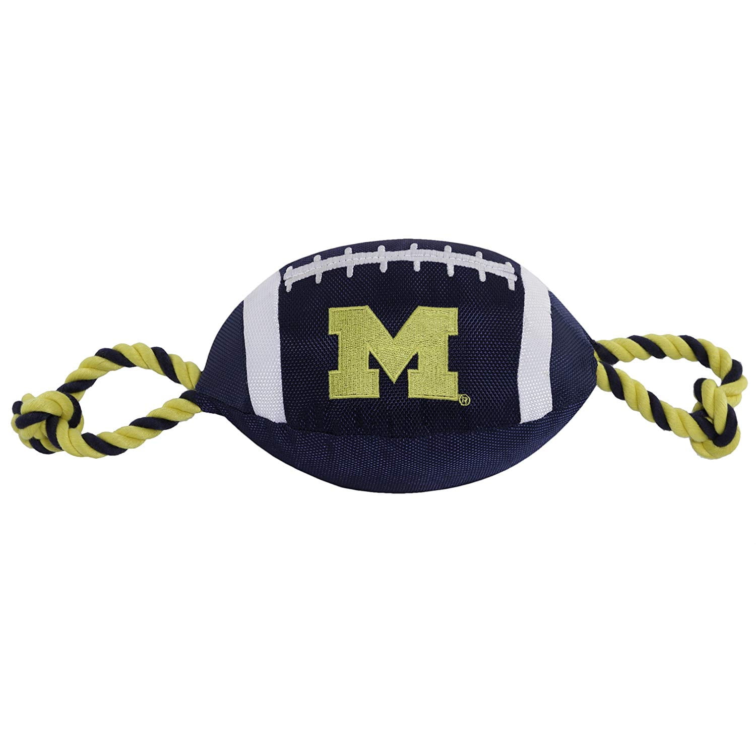 Pets First NCAA Michigan Wolverines Durable Nylon Football Dog Toy with ...