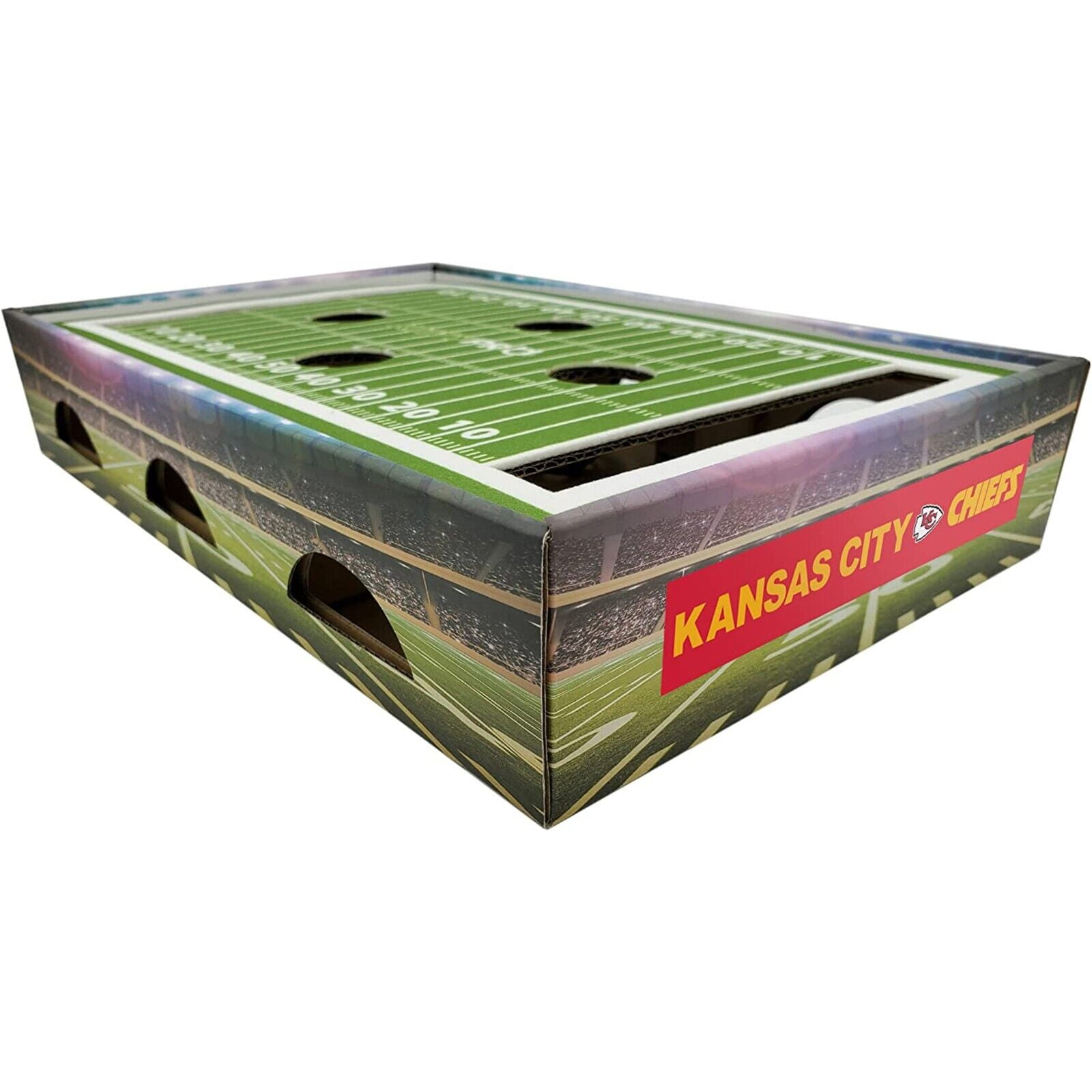 Pets First NFL Kansas City Chiefs Cat Scratcher Box Football Field ...