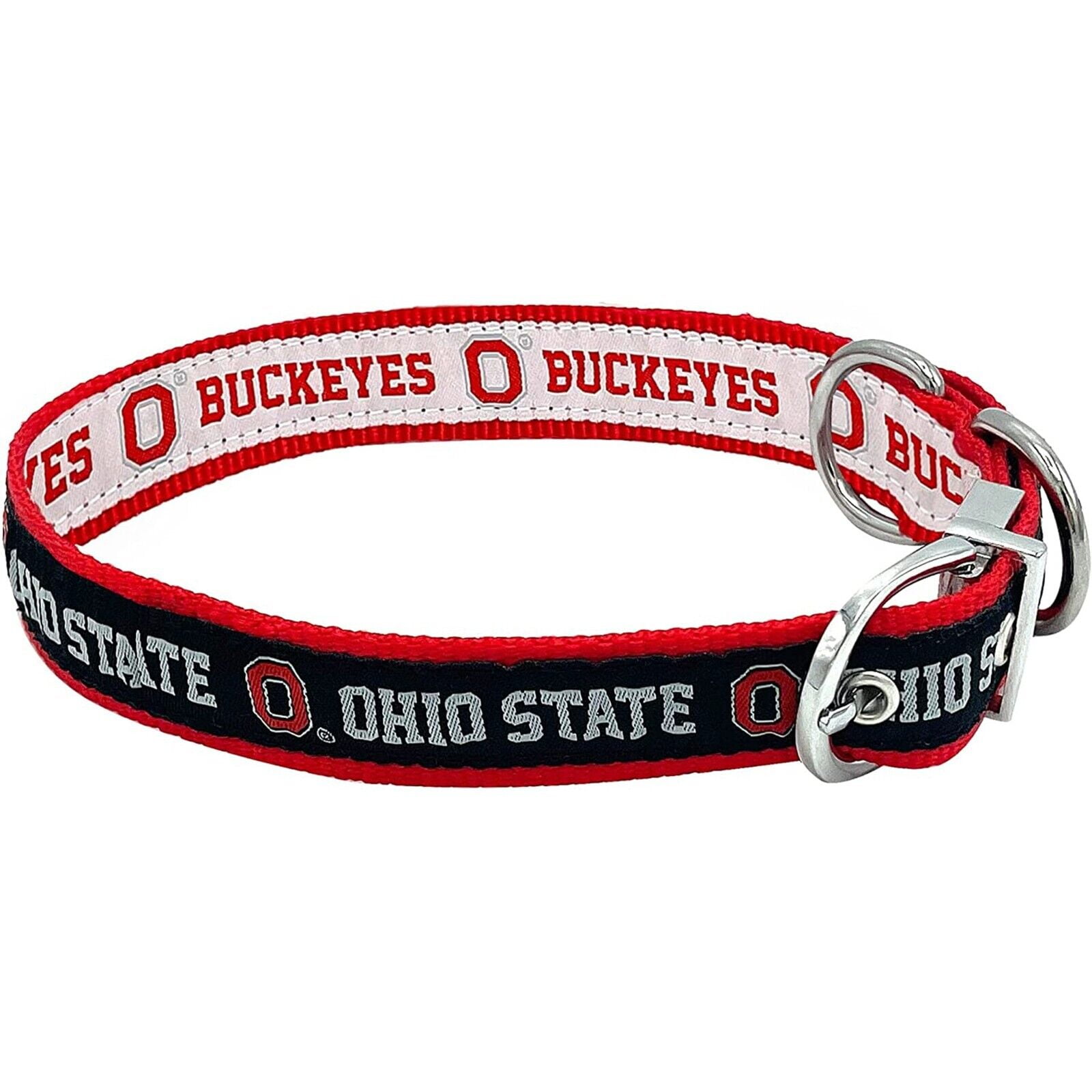 Pets First Ohio State Buckeyes Reversible Adjustable NCAA Dog Collar ...