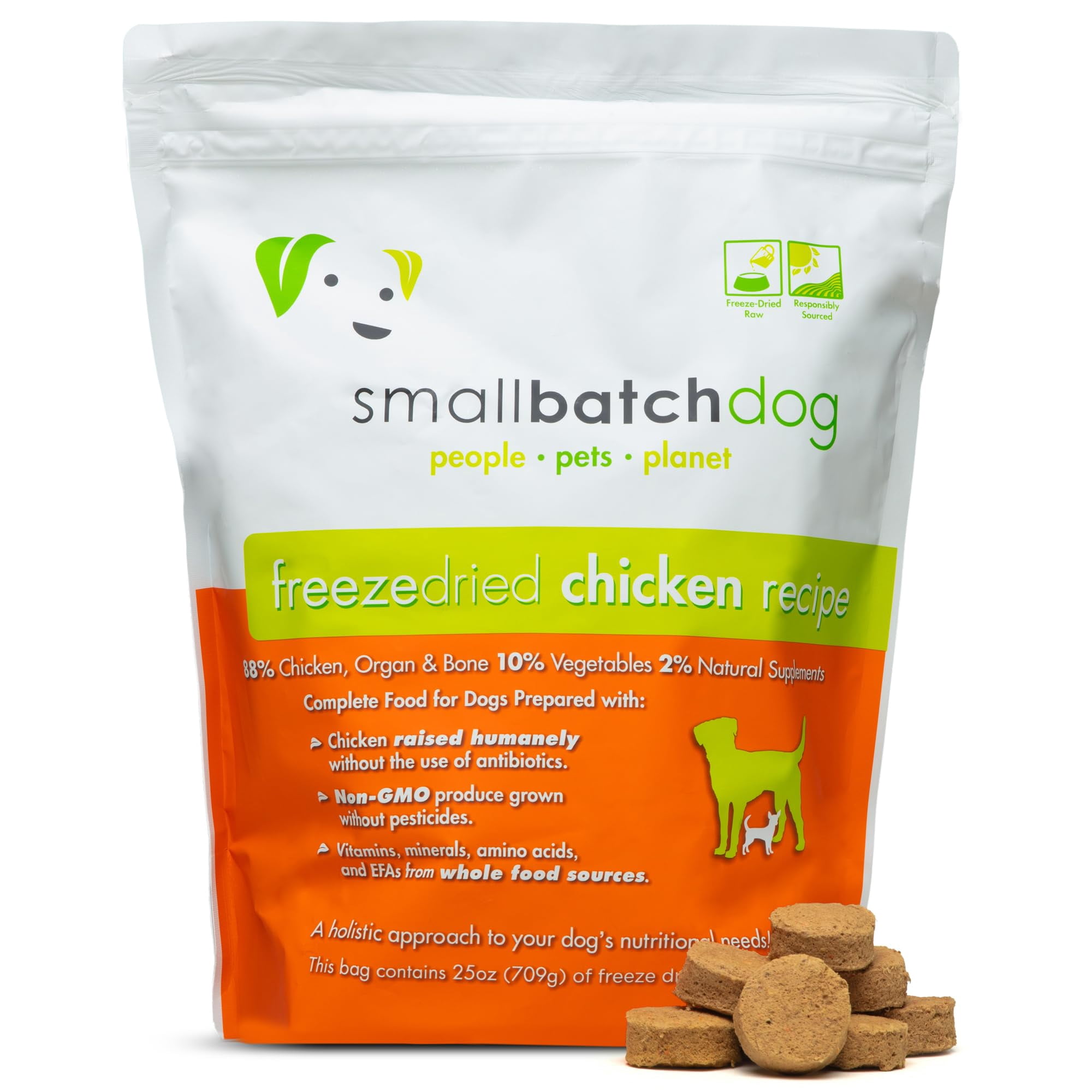 Pets Freeze-Dried Premium Raw Food Diet For Dogs, 25Oz, Chicken Recipe ...