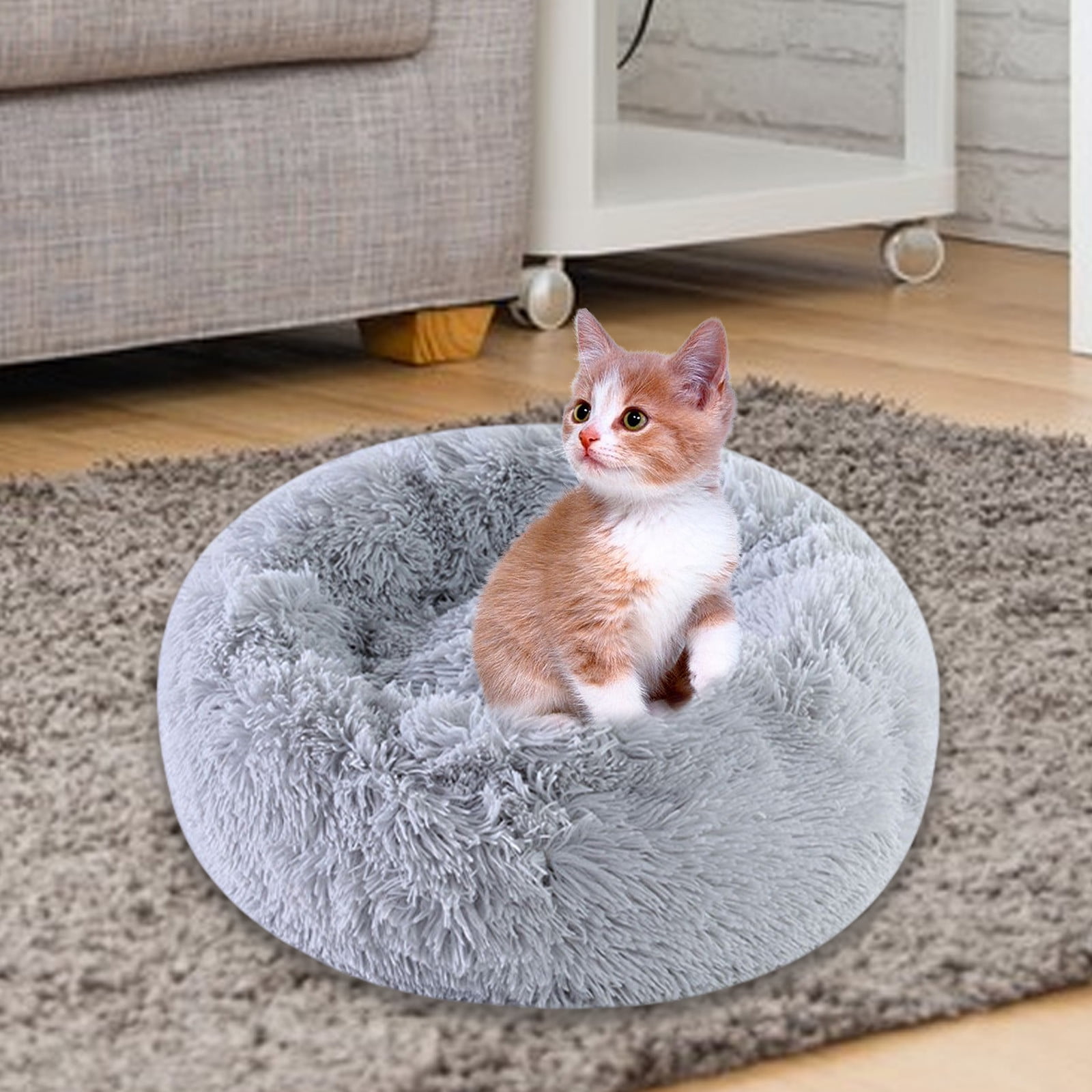 Pets Home Decor ZKCCNUK Felines Bed Small Dog Bed Round Donut Washable ...