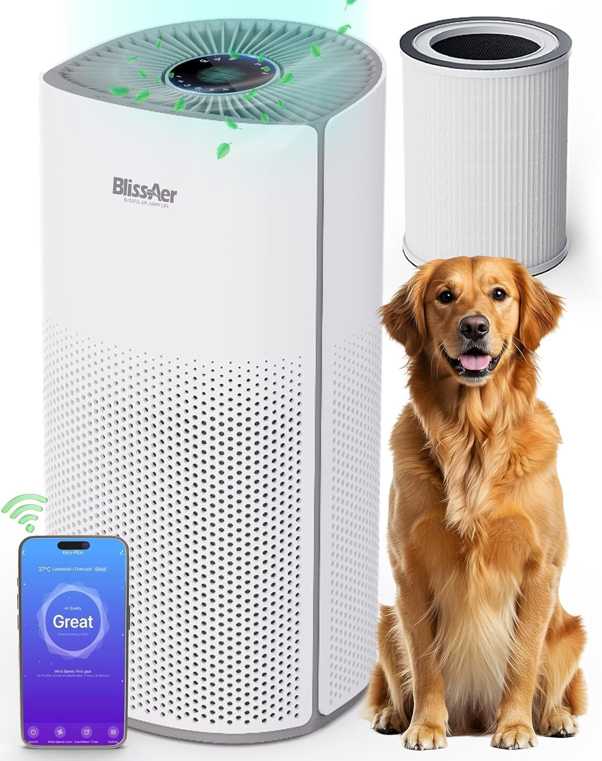 for Pets Home Large Room Up to 1500 Ft² - Smart WiFi & Voice Control ...