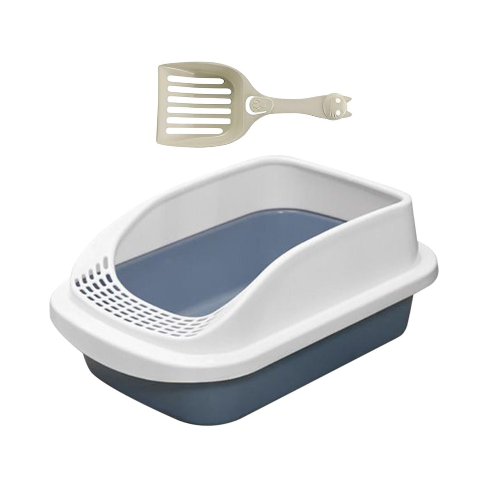 Pets Litter Trays Litter Pan Deep Loo Cats for Kitty Bunny Kitten Blue ...