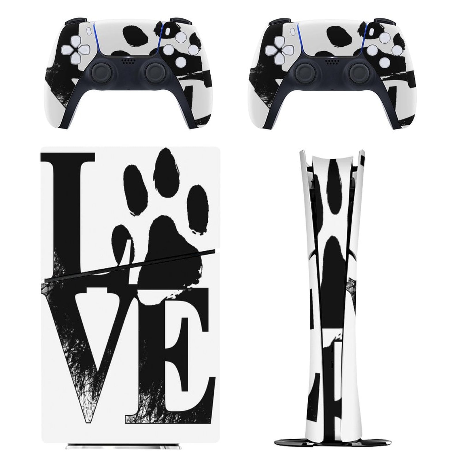 Pets, Love, Paw Prints PS5/PS5 Slim Digital Disc Skin Sticker For ...