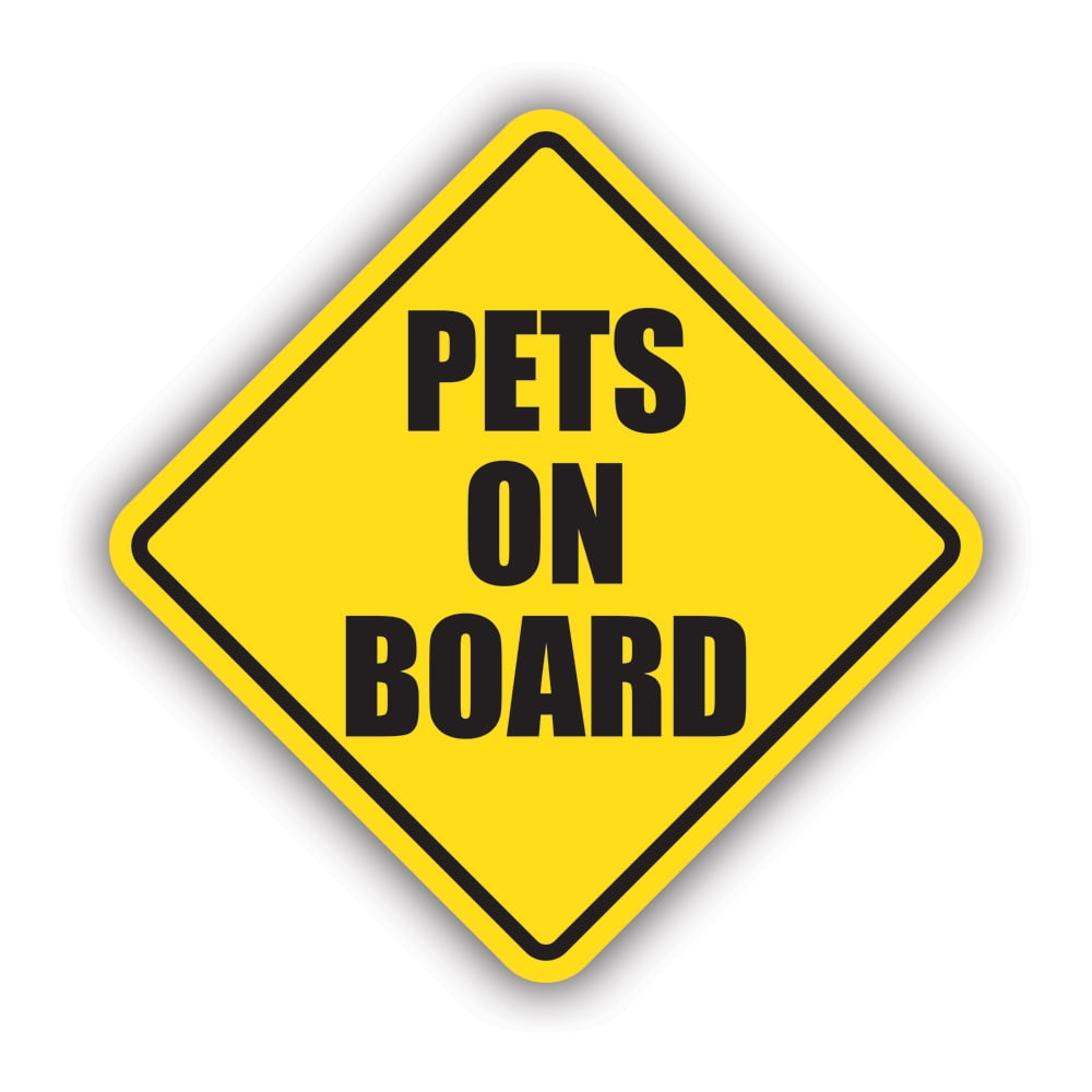 Pets On Board Sticker Decal - Self Adhesive Vinyl - Weatherproof - Made ...