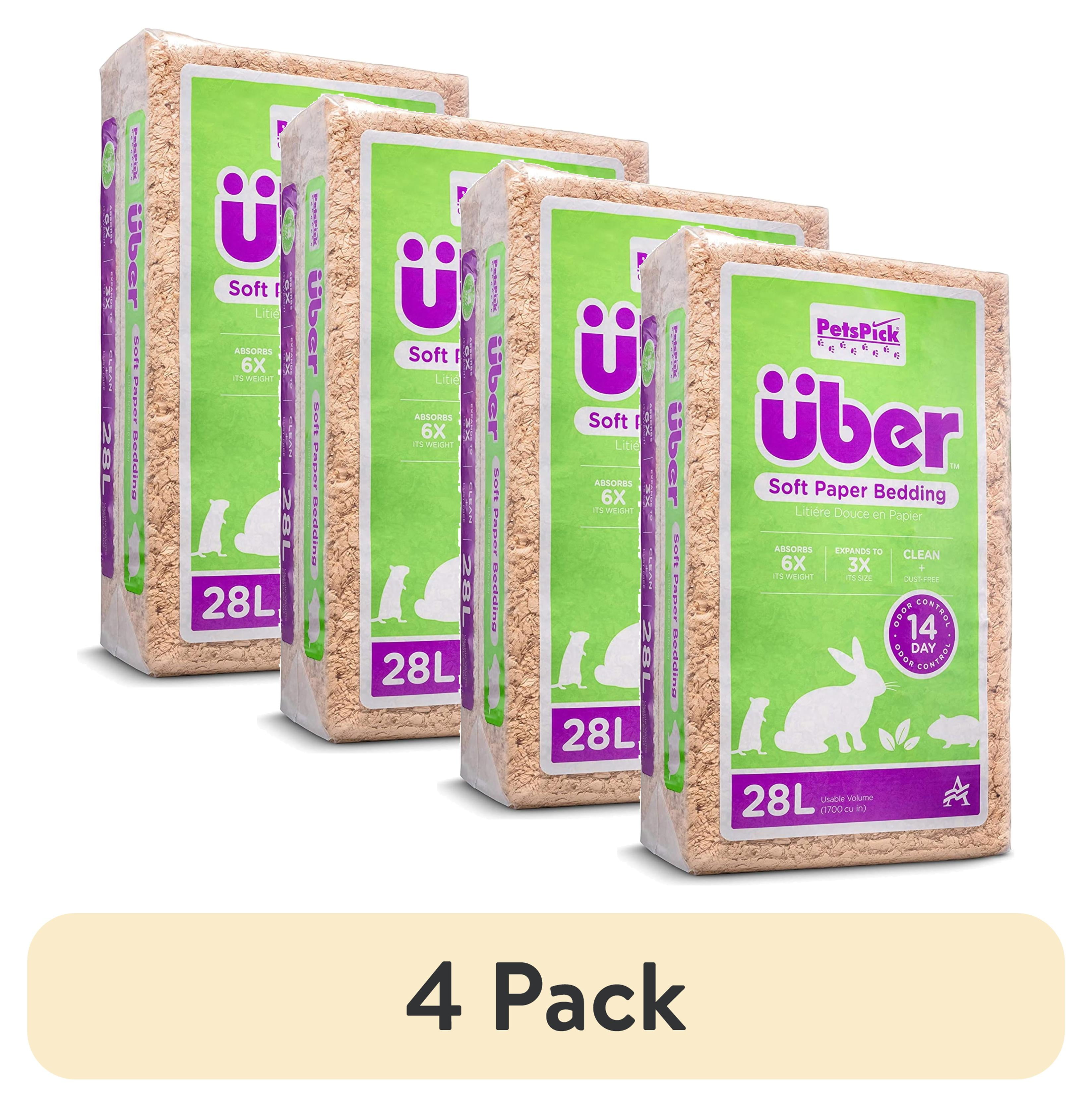 (4 pack) Pets Pick 28L Natural Uber Pet Bedding for Small Animals ...