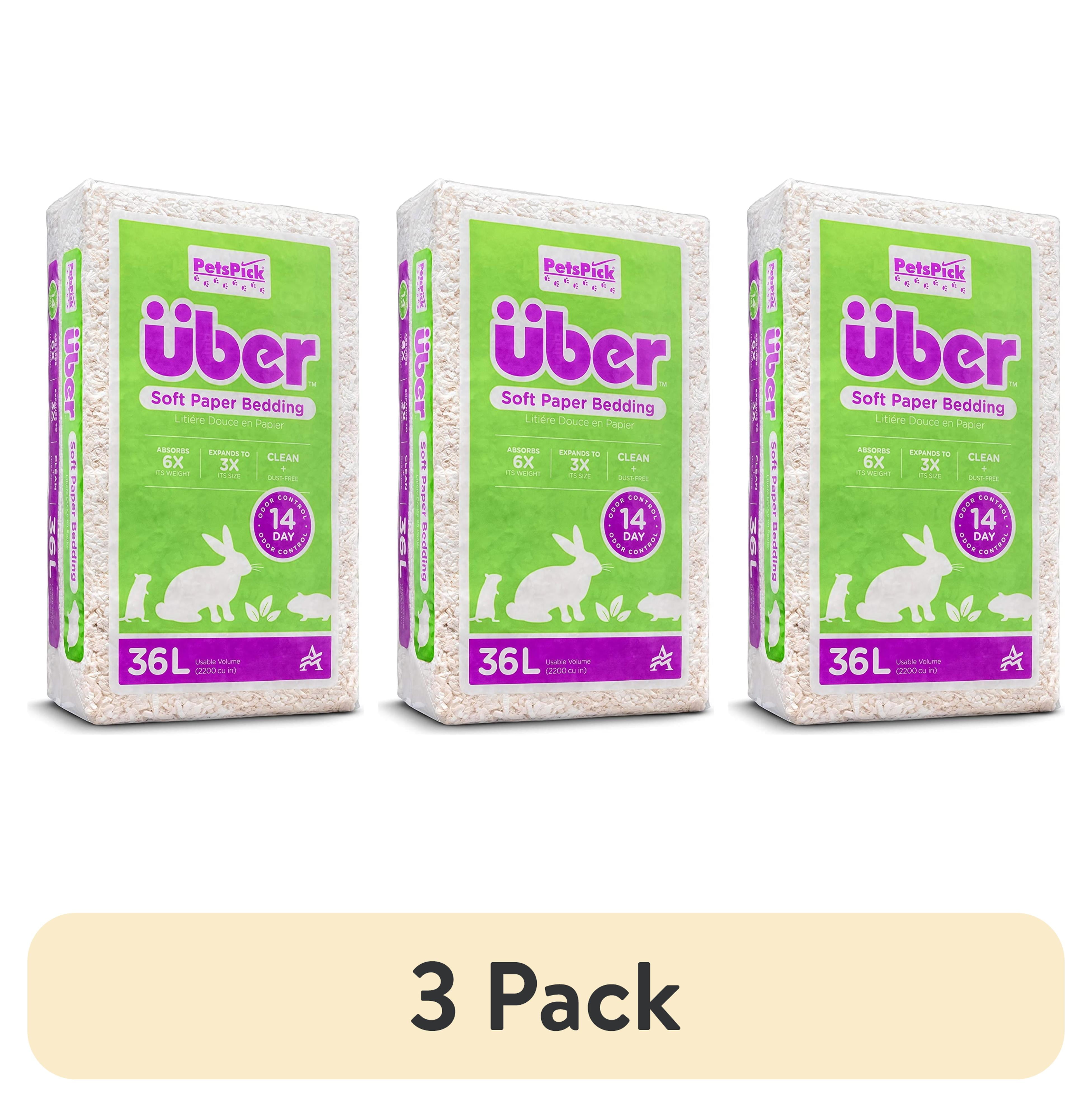 (3 pack) Pets Pick 36L White Uber Pet Bedding, Hamster, Rabbit, Rat ...