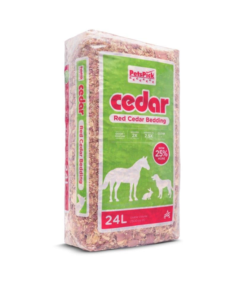 Pets Pick Red Cedar Bedding for Horse, Dog & Rabbit, 20 L Bag - Odor ...