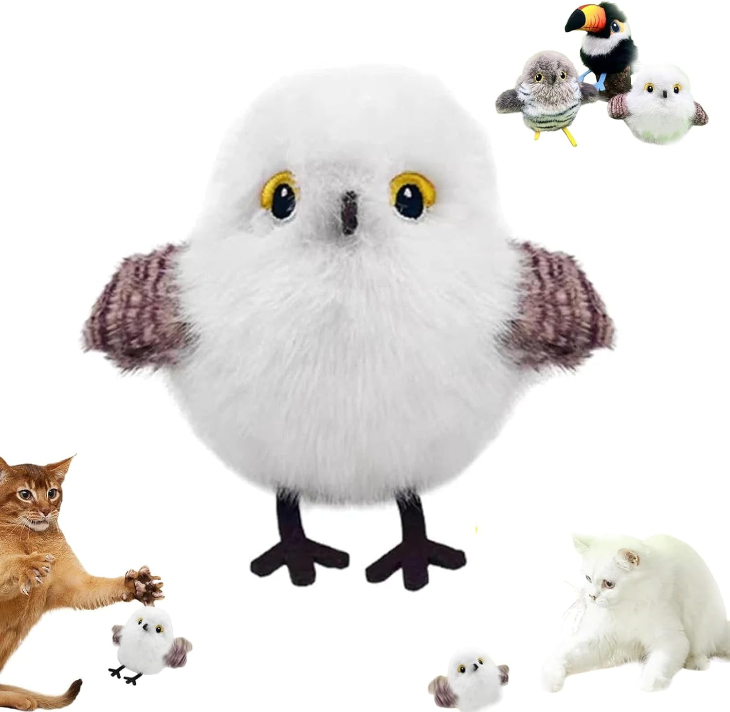 Pets Rechargeable Flapping Bird Cat Toy,2025 New Interactive Cat Toys ...