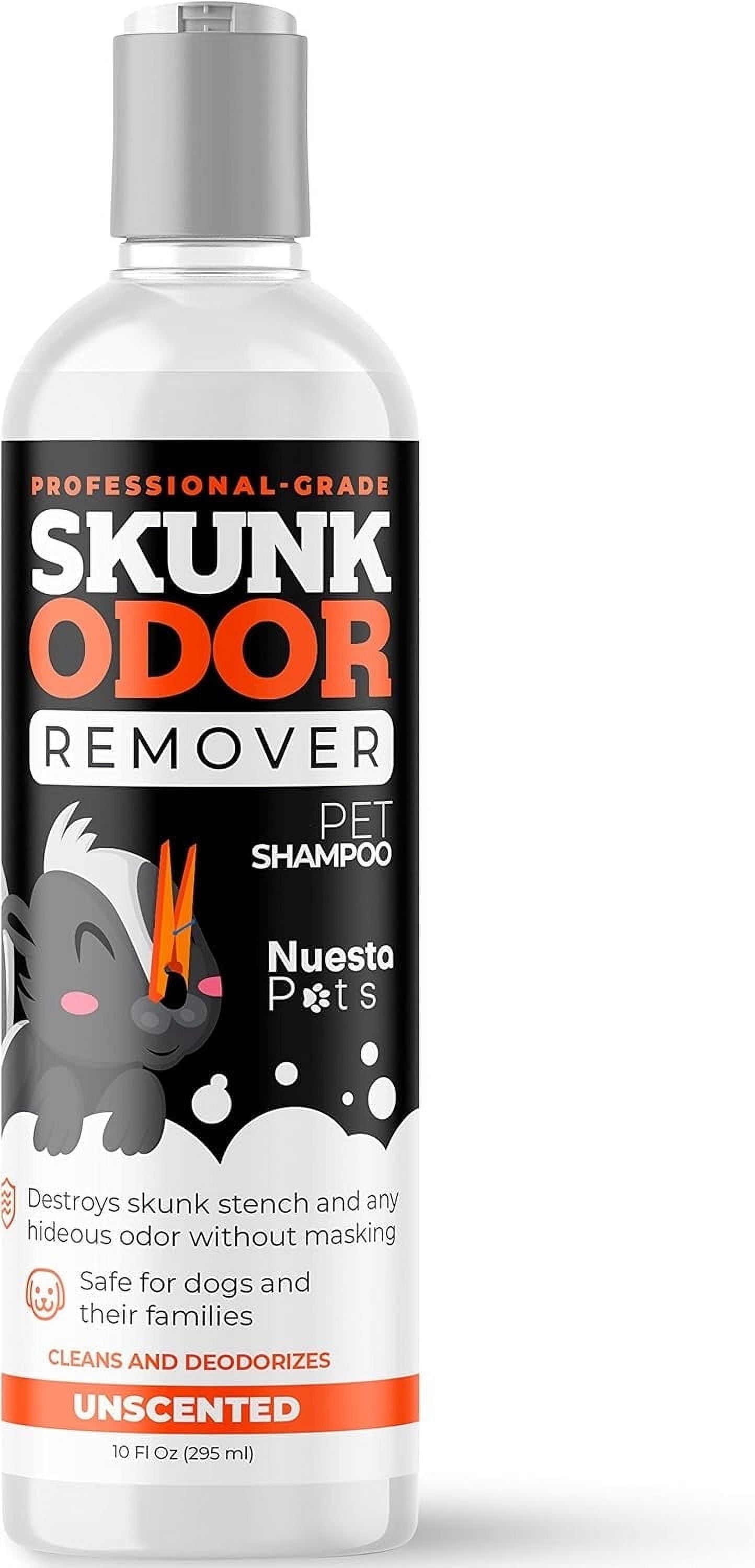 Nuesta Pets Skunk Odor Remover Pet Shampoo,10 oz Bottle, Unscented, pH ...