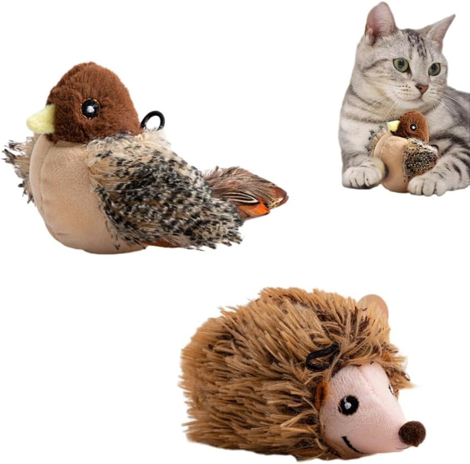 Petsboro Featherfun Flyer,Cat Toys Interactive,Simulated Chirping Bird ...