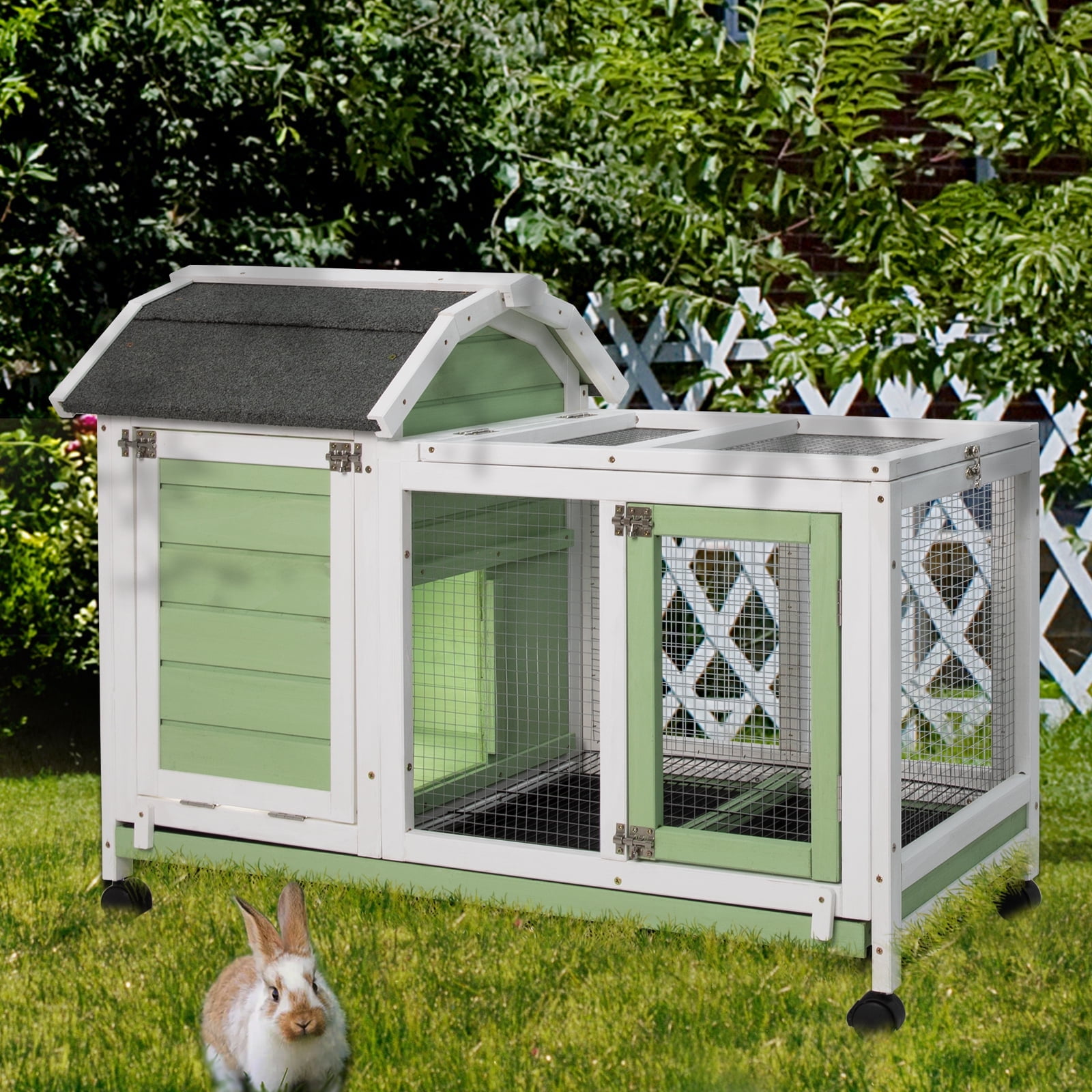 Petscosset Rabbit Hutch Indoor - Rabbit Cage Indoor Rabbit Hutch Two ...