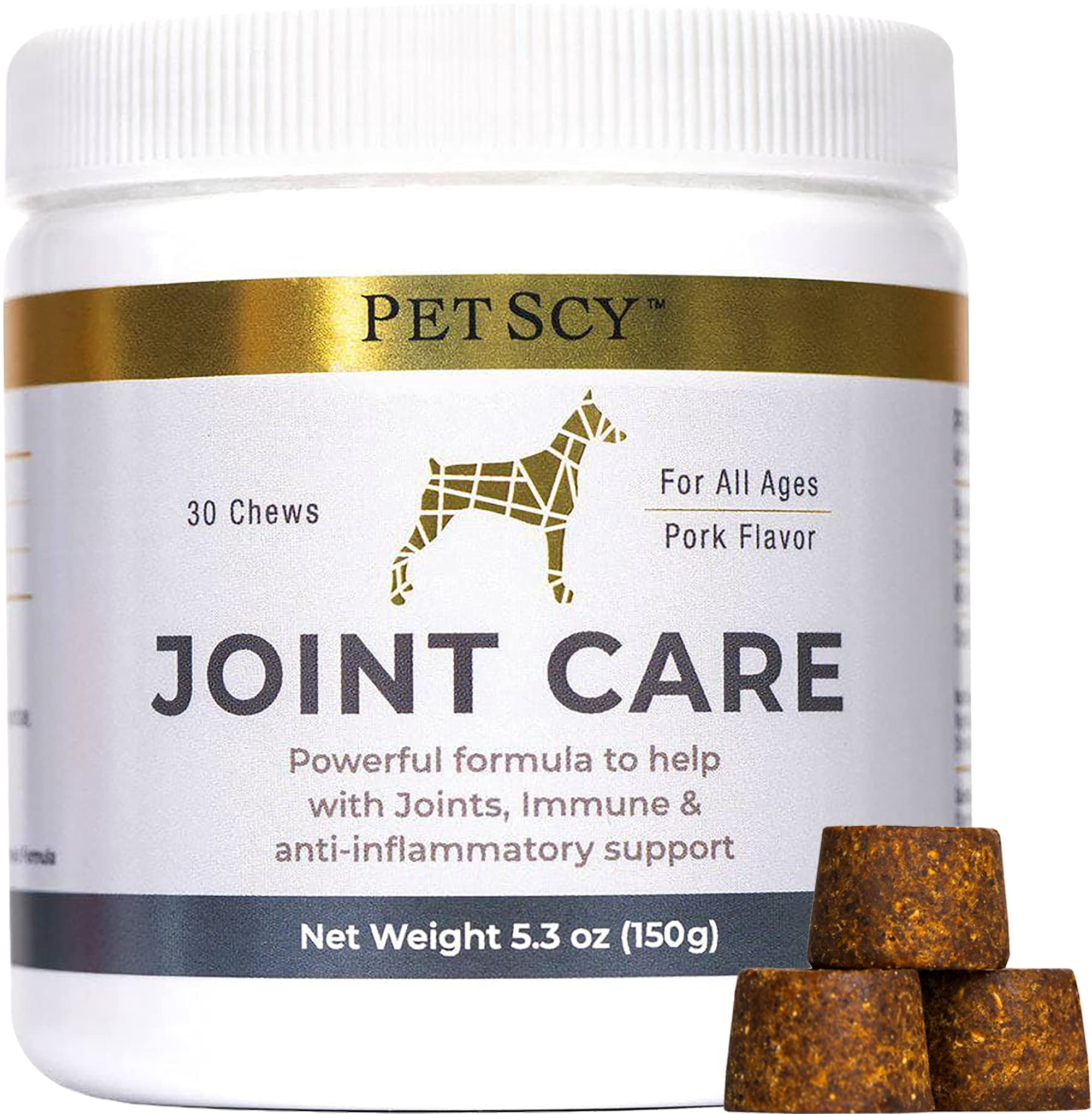 Petscy: Joint Care AJH3 Chews - Glucosamine, Chondroitin, MSM, and ...