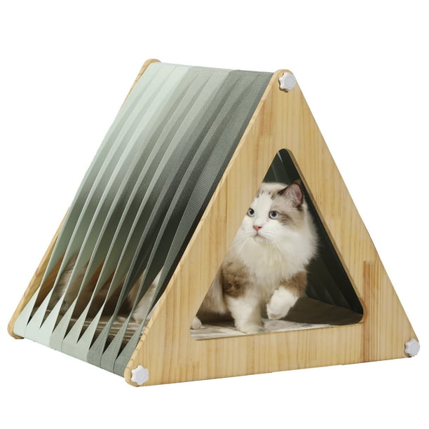 Petsfit Cat Houses for Indoor Cats,Modern Style Wood Cat House with ...