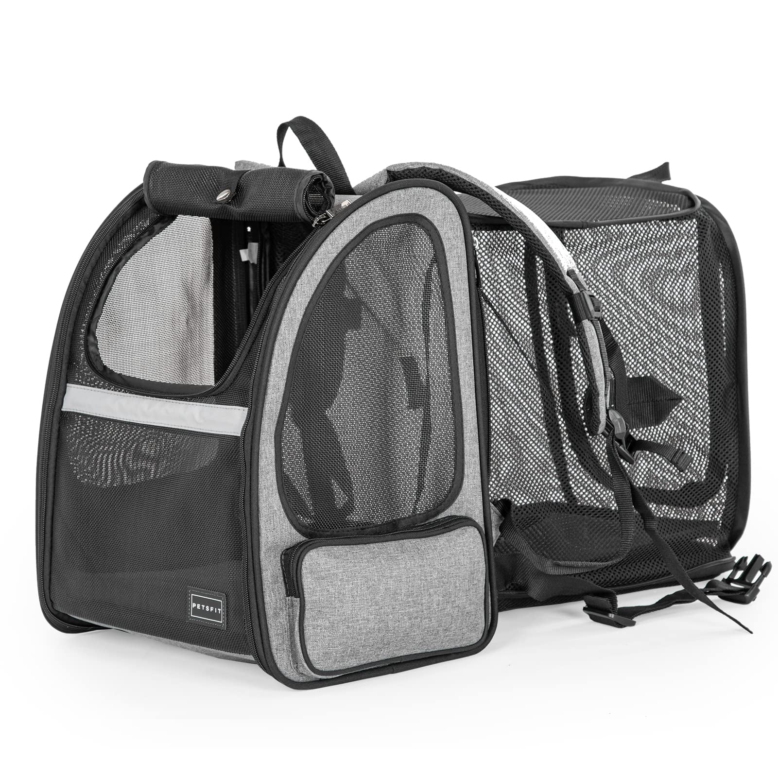 Petsfit Dog Backpack Carrier,Cat Backpacks Expandable with Great ...
