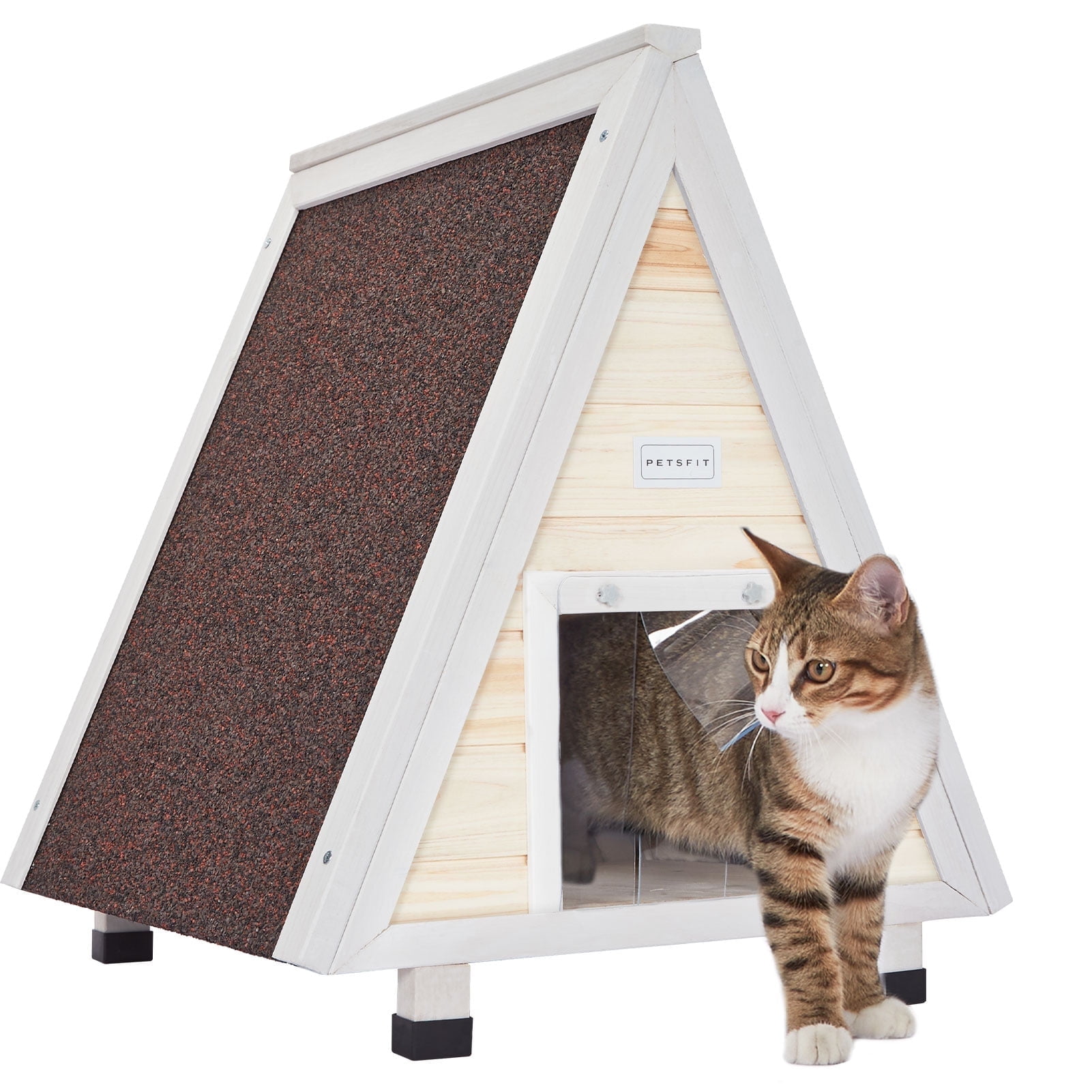 Petsfit Outdoor Cat House ,Outdoor Indoor Pet House with Escape Door ...