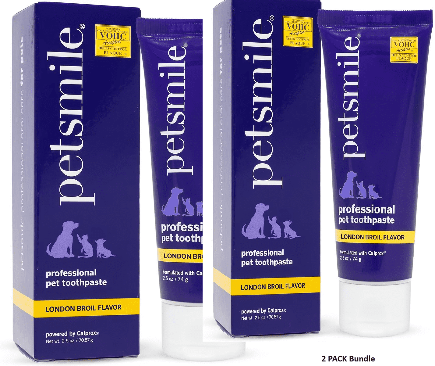 Petsmile Toothpaste London Broil Flavored - 2.5oz Bundle- 2 pack Bundle of PetSmile London Broil ...