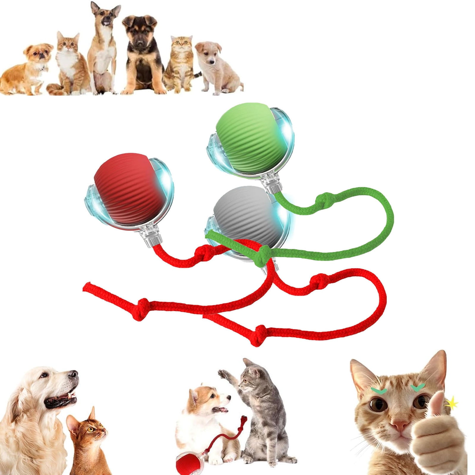 Petsound Ball for Dogs, Rechargeable,Smart Interactive Pet Toy Ball ...