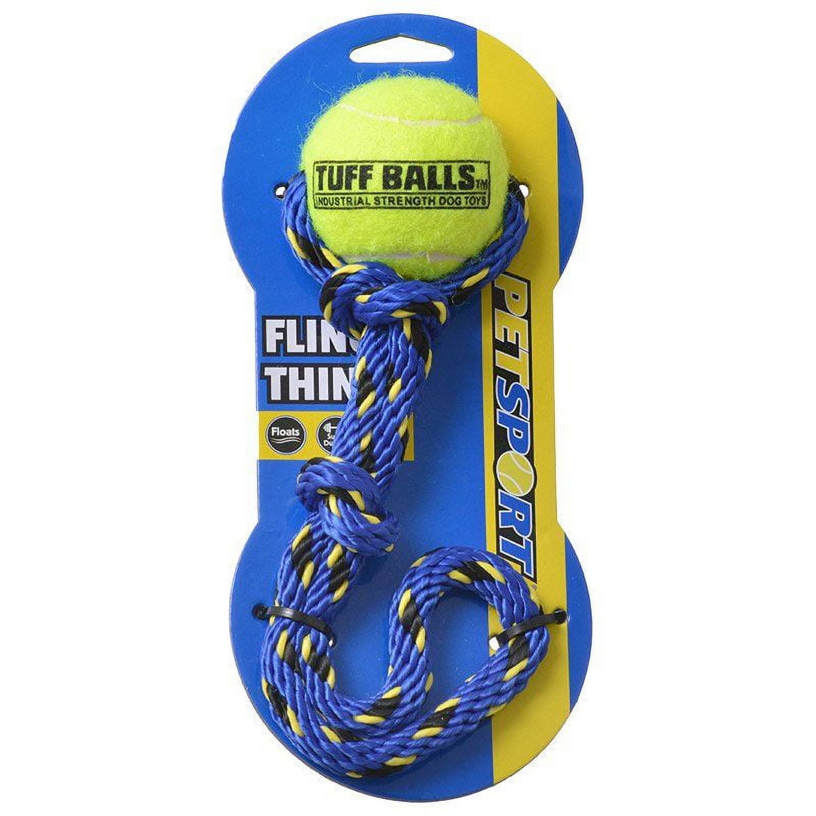 Petsport Tuff Ball Fling Thing Dog Toy [Dog, Toys Rope] Medium (2.5 ...