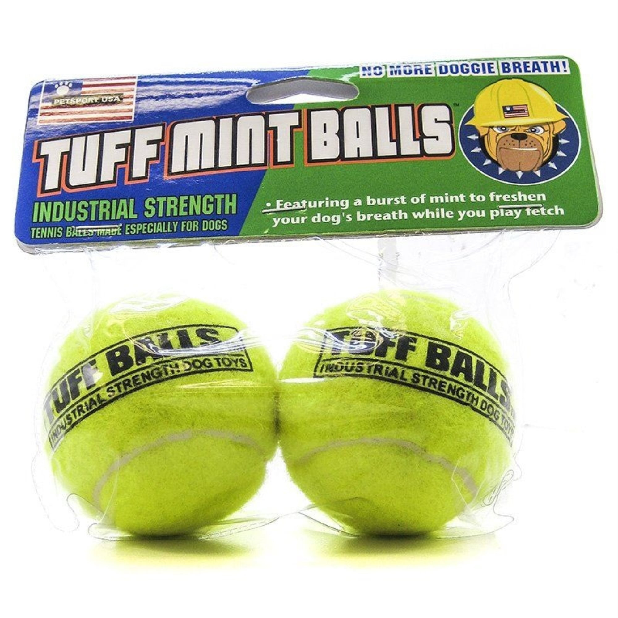 Petsport Tuff Mint Balls Industrial Strength Tennid Ball Dog Toys ...