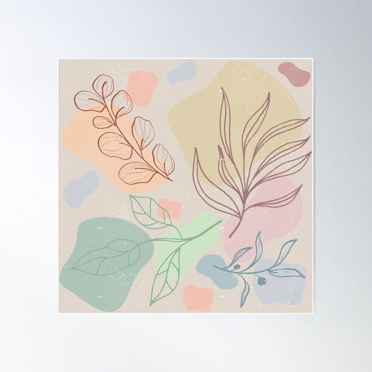 Pettern Leaves That Look Very Comfortable Poster Wall Art, Modern Wall ...