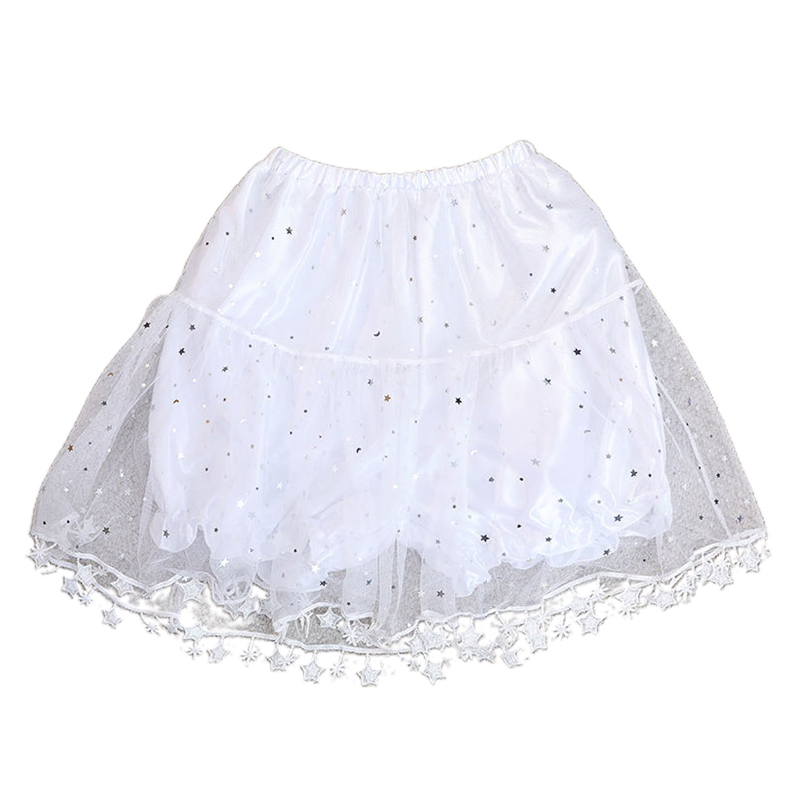 Petticoat with Bloomers Inside A-line Short Half Slips with Star Tassel ...