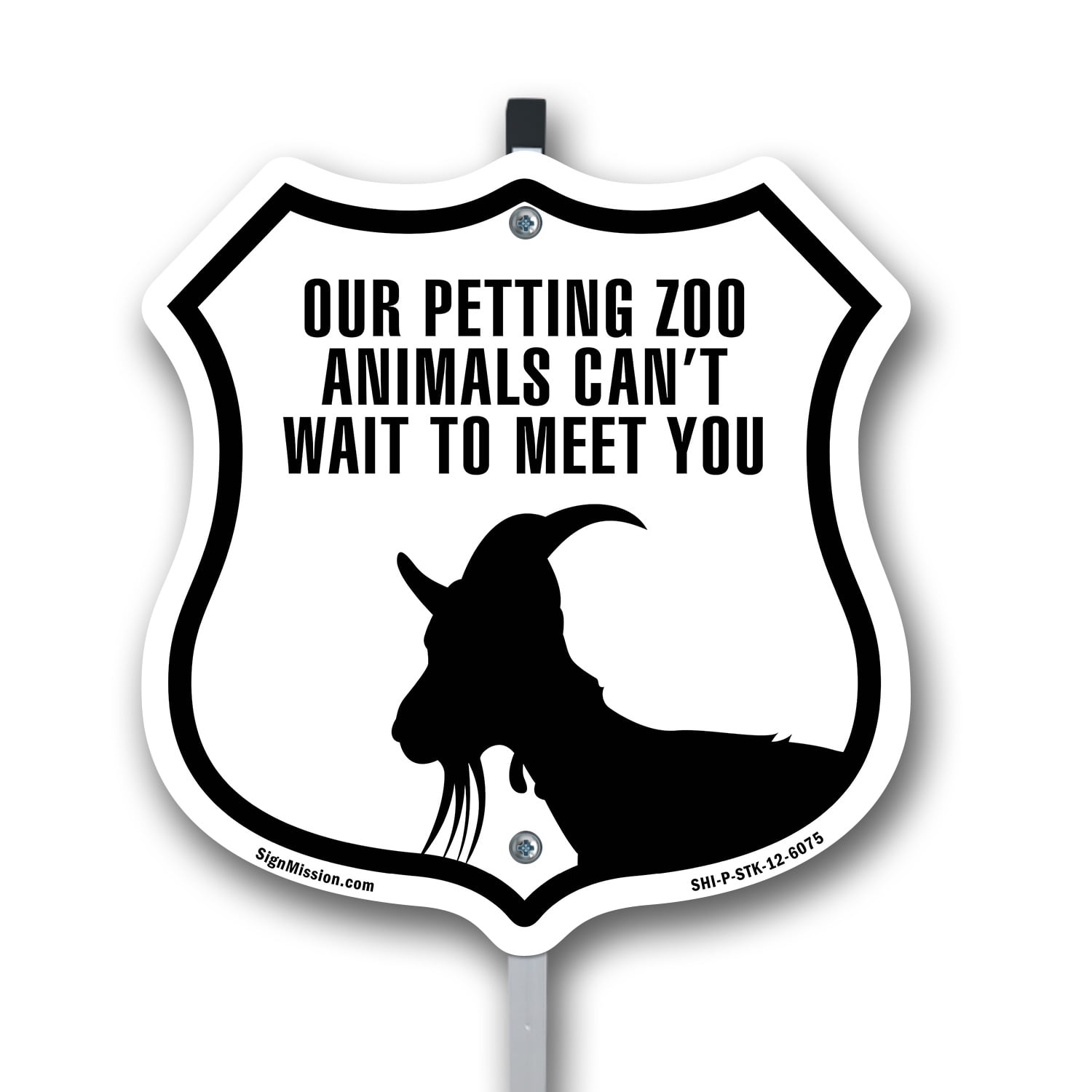 Our Petting Zoo Animals Can't Wait To Meet You 12 inch X 12 inch Shield ...