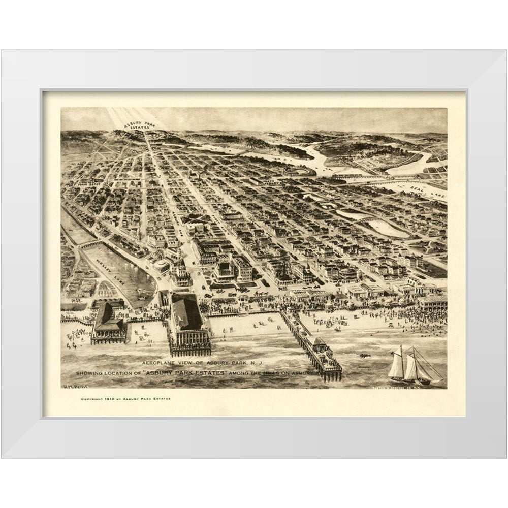 Pettit 14x12 White Modern Wood Framed Museum Art Print Titled - Asbury ...