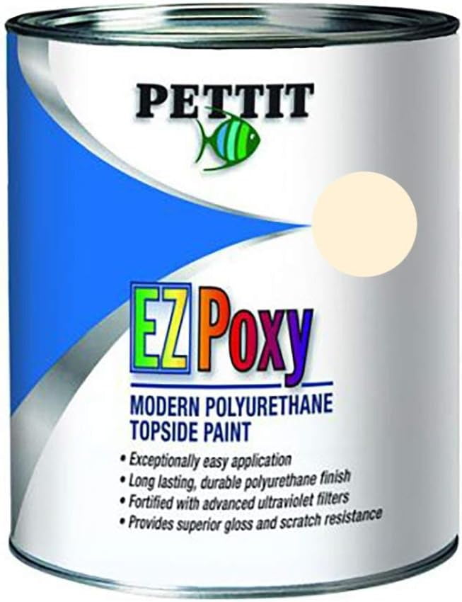 Pettit Ez-Poxy Topside Paint, Quart Hatteras Cream - Walmart.com