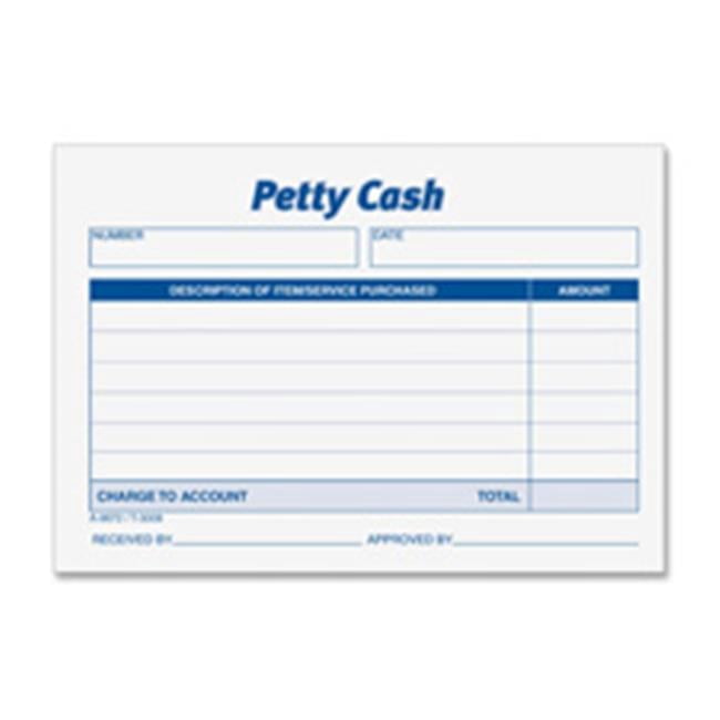 Petty Cash Pad- White - 5 in. x 3.5 in. - 12-PK - Walmart.com