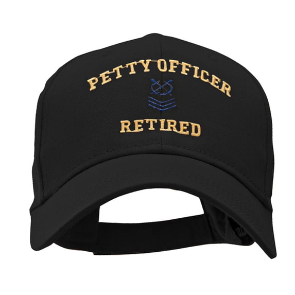 Petty Officer Retired Embroidered Solid Cotton Twill Low Profile Strap ...