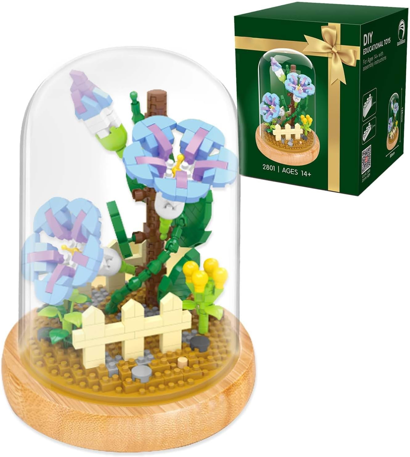 Petunia Flower Bouquet Building Set, 443PCS Mini Bricks Botanical ...