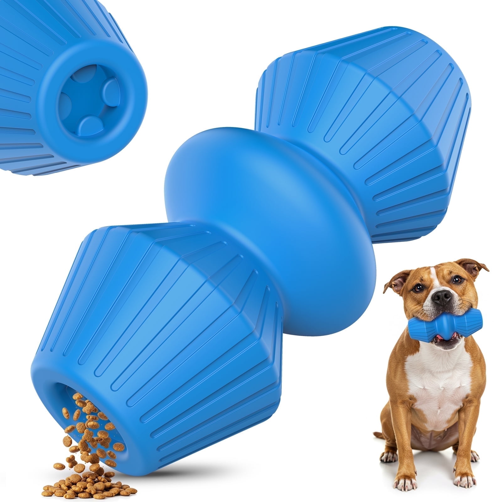 Jewyow Indestructible Rubber Chew Toy for Aggressive Chewers - Beef ...