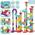 Petyoung Glow Marble Run Elevator STEM Toy Set, 113-Piece Educational ...