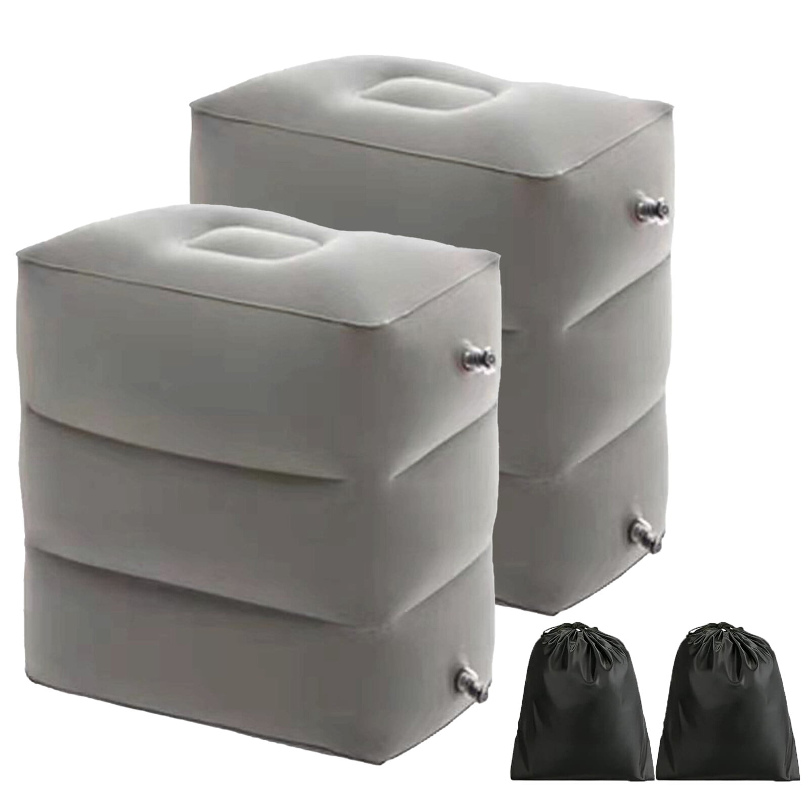 Petyoung 2 Pack Inflatable Travel Foot Rest Pillow | Kids Airplane Bed ...