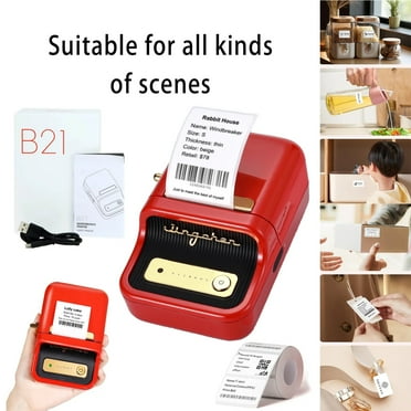 NIIMBOT B21 Portable Bluetooth Label Maker & Thermal Printer, Milky White - Walmart.com