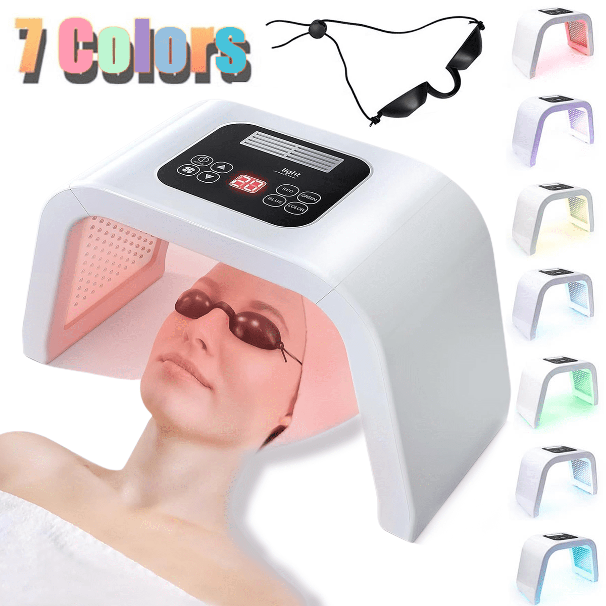Petyoung Light Therapy Beauty Machine,Red Light Therapy for Face,7 in 1 ...