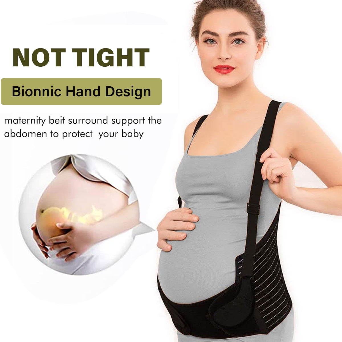 Petyoung Maternity Belt,Belly Band Back Brace,Pregnancy Belly Support Band,Back Support ...