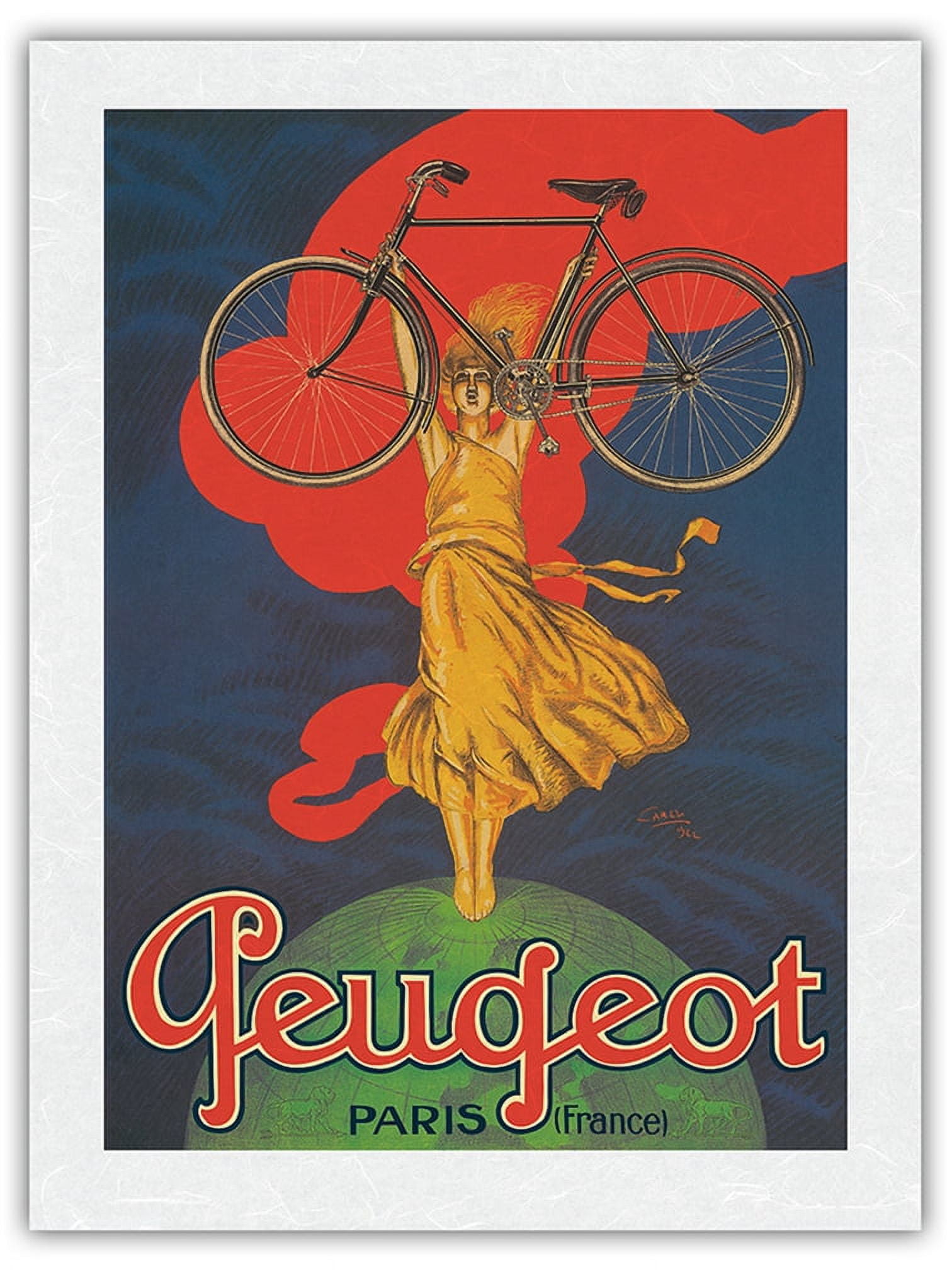 Peugeot Bicycles - Paris France - Vintage Advertising Poster by Jean ...