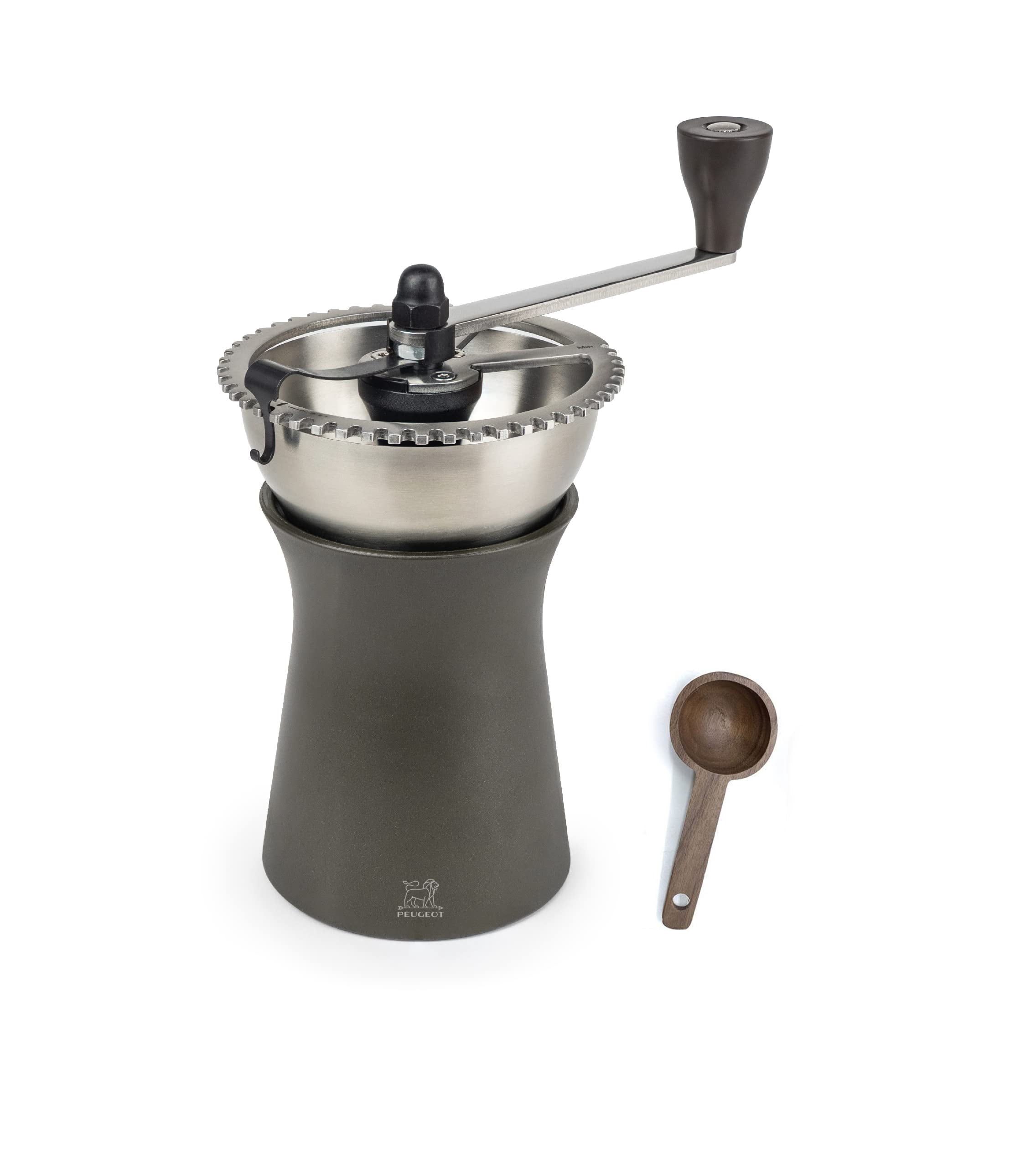 Peugeot KRONOS Coffee Grinder, 19 cm/ 7.5 in, Chocolate - With Wooden ...