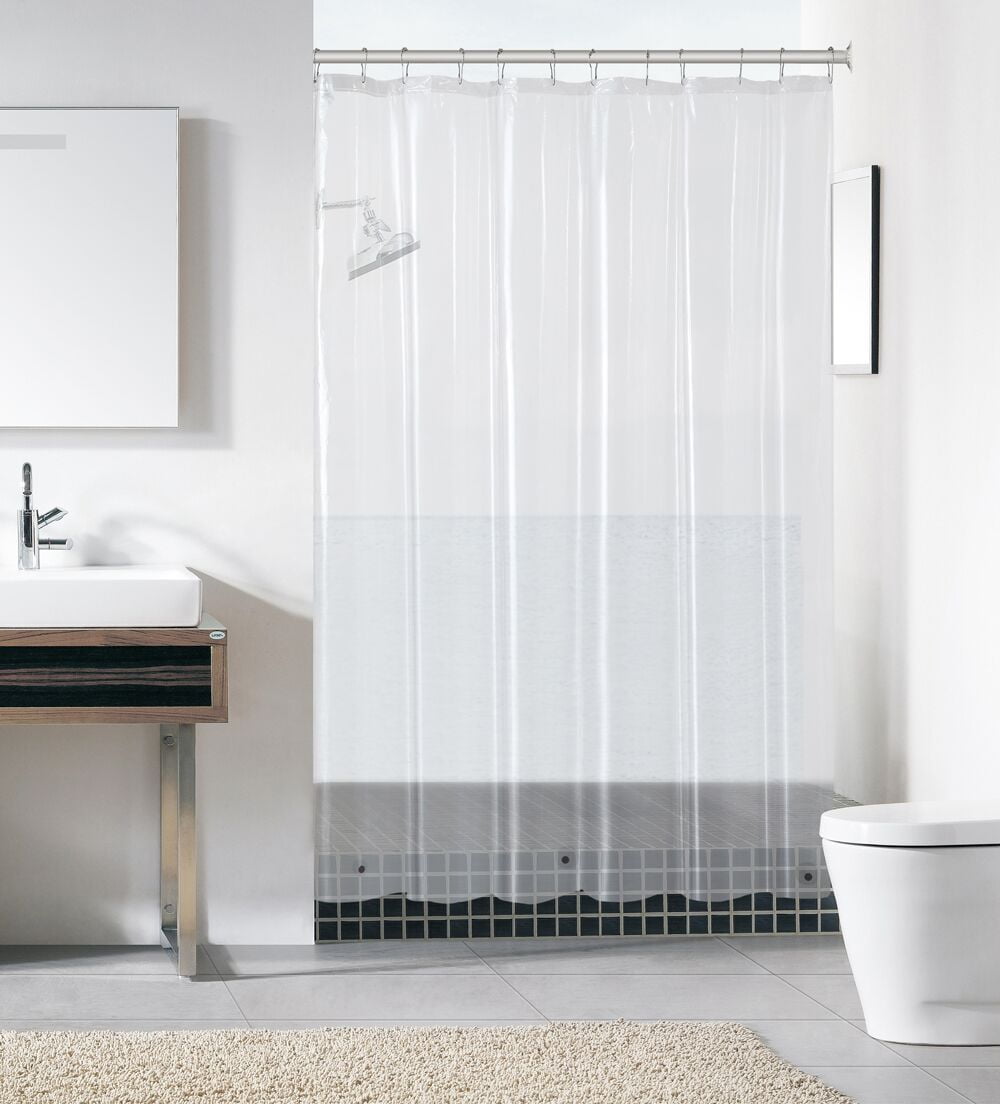 Victoria Classics Magnetic Peva Plastic Shower Curtain Liner - Clear ...